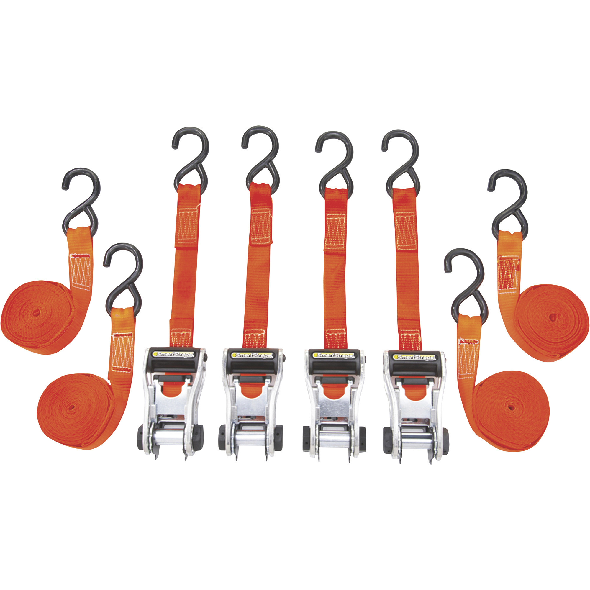 SmartStraps RatchetX Ratchet Tie-Down Strap, 4-Pk., 1.125in. x 20ft., with J-Hook, 3000-Lb ...